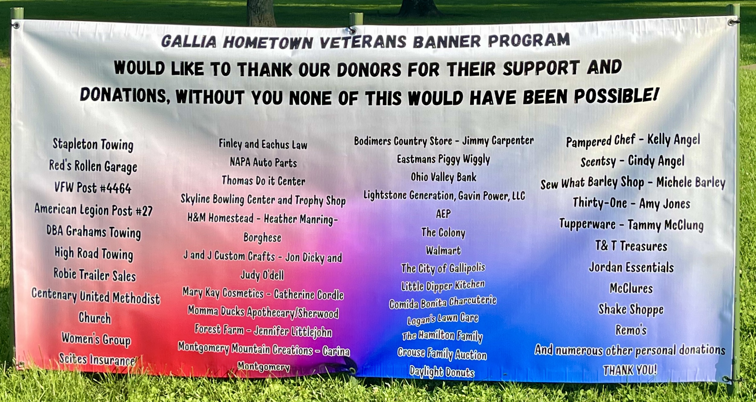 Gallia County Hometown Veterans Banner Program